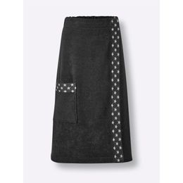 WITT Damen Saunakilt, schwarz, Gr&ouml;&szlig;e 36-44