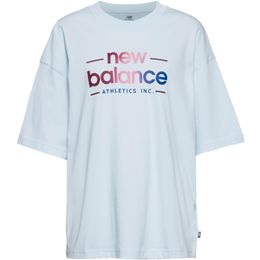 New Balance T-Shirt Damen - blau - Gr. XS - Baumwolle