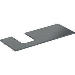 Geberit One Waschtisch-Platte 505125002 120x2x47cm, Ausschnitt links, Steinzeug, Marmoroptik schwarz/matt
