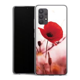 DeinDesign Galaxy A32 4G Handy Silikon Hülle Case transparent Handyhülle Flower Summer Poppy Silikon Case
