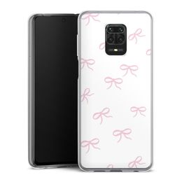 DeinDesign Xiaomi Redmi Note 9 Pro Handy Silikon Hülle Case transparent Handyhülle Bow Schleifen Muster Silikon Case