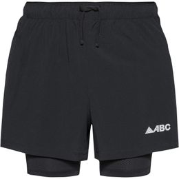 ABC Laufshorts Damen - schwarz - Gr. L - Polyester/Elastan