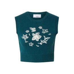 florence by mills Exclusive For About You Top 'Rosemary Bloom' Damen Gr&ouml;&szlig;e XXL petrol / wei&szlig;