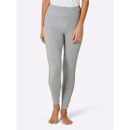 feel good Damen Leggings, grau-meliert, Gr&ouml;&szlig;e 52/54
