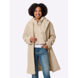 Heine Witt Damen Kurzmantel mit herausnehmbarer Weste, sand, Gr&ouml;&szlig;e 50