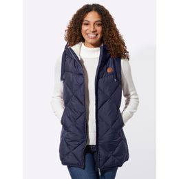 WITT Damen Kapuzenweste mit Fleece-Futter, marine, Größe 36