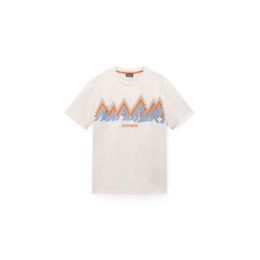 Napapijri T-Shirt 'S-Fiemme' Herren Gr&ouml;&szlig;e XXL creme / hellblau / greige / orange