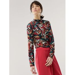 Walbusch Stehbundshirt Moiree Blume