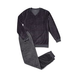 Tchibo - Nicki-Pyjama - Herren - Gr. XL - bordeaux/gestreift