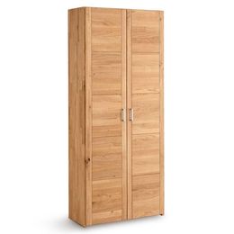 Pharao24.de Büroschrank Wildeiche massiv mit Drehtüren 80 cm breit