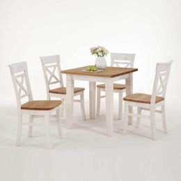 Pharao24.de Sitzgruppe aus Kiefer Massivholz Landhausstil (fünfteilig)