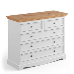 Pharao24.de Schlafzimmer Kommode aus Kiefer Massivholz Landhausstil