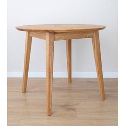 Pharao24.de Esstisch Ausziehtisch aus Eiche Massivholz in modernem Design