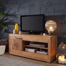 Pharao24.de TV Schrank aus Wildeiche Massivholz 130 cm breit