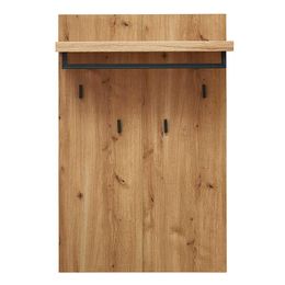 Pharao24.de Wandgarderobe in Wildeichefarben 4 Kleiderhaken