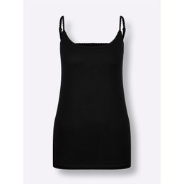 WITT Damen Tr&auml;gerhemd, schwarz, Gr&ouml;&szlig;e 38