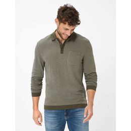 Brax Herren Langarmshirt Style PAROS olive Gr&uuml;n Oliv, gr&uuml;n - oliv, Gr. XS