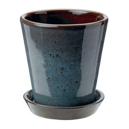 Knabstrup Kräutertopf ''Knabstrup'' in Petrol - (H)12 x Ø 10,5 cm - 49% | Kerzen-vasen