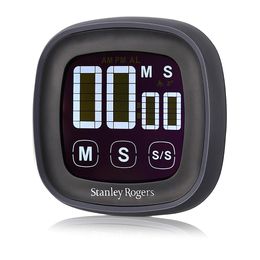 Fackelmann LED-Touch-Kurzzeitwecker in Schwarz/ Grau - (B)7,5 x (H)2,5 x (T)7,5 cm - 10% | Kuechenhelfer