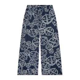 Schiesser Pyjamahose ' Schiesser 150 YEARS ' Damen Gr&ouml;&szlig;e M/L dunkelblau / wei&szlig; Winterkleid