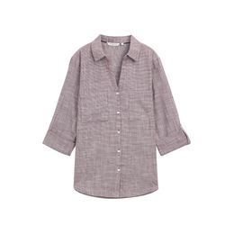 Tom Tailor Bluse Damen Gr&ouml;&szlig;e XL bordeaux / wei&szlig;