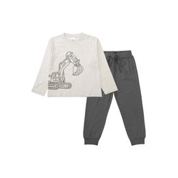 STACCATO Schlafanzug Jungen Gr&ouml;&szlig;e 104/110 beige / grau
