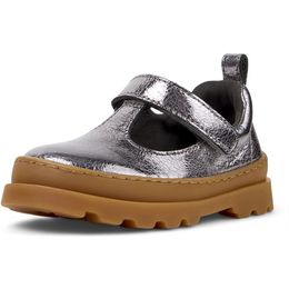Camper Ballerina 'Brutus' M&auml;dchen Gr&ouml;&szlig;e 24 cognac / silber