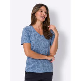 Sieh an! Kurzarmshirt in jeansblau-meliert | Gr.: 44