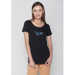 Greenbomb T-Shirt Animal Whale Dive in Schwarz | Gr.: XL