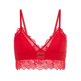 HUGO UNDERWEAR Damen Bügelloser BH "TRIANGLE RL LACE", Gr. Lbright rot 620, Jersey, Obermaterial: 84% Polyamid, 16% Elasthan, BHs, mit Hugo-Label am