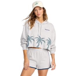 Kapuzensweatshirt Billabong "Triple Palms", Damen, Gr. L, grau (erdgrau), 80% Baumwolle 20% Polyester, Sweatshirts