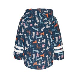 Playshoes Funktionsjacke M&auml;dchen Gr&ouml;&szlig;e 104 marine / hellblau / orange / wei&szlig;