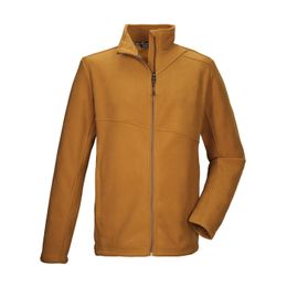 Fleecejacke Killtec "KOW 65 MN FLC JCKT", Herren, Gr. L, braun (cognac), Oberstoff: 100% Polyester, Jacken, Fleecejacke mit Stehkragen, Kinnschutz und Eingrifftaschen