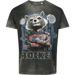 GUARDIANS OF THE GALAXY Rocket T-Shirt dunkelgrau in S 513965 - 20303 Rex Retro Stone