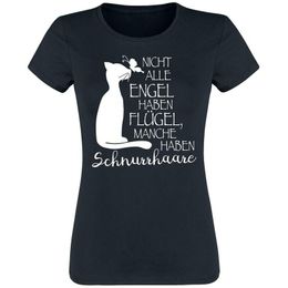 Tierisch Nicht alle Engel haben Fl&uuml;gel T-Shirt schwarz in XL G3462 - B&C E150 (TW02T) - 1c