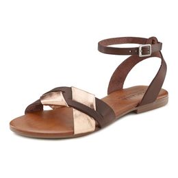 Lascana Strap Sandals female Brown, Gold size 40
