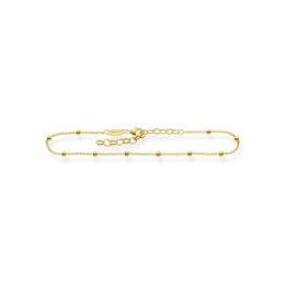 Fußkette Thomas Sabo "Dots, Dots gold, AK0002-001-12-L27V, AK0002-413-39-L27V" Gr. 27, gold (gelbgoldfarben), Fußketten, 27, Silber 925 (Sterlingsilber)
