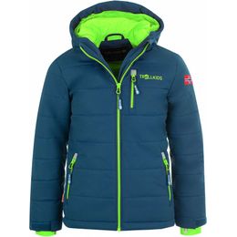 Trollkids Ski-/ Snowboardjacke "Hemsedal XT" in Dunkelblau/ Grün - 37% | Größe 116 | Kinder-outdoor-jacken