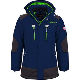 Trollkids Winterjacke "Narvik" in Dunkelblau/ Grün - 60% | Größe 98 | Kinderjacken
