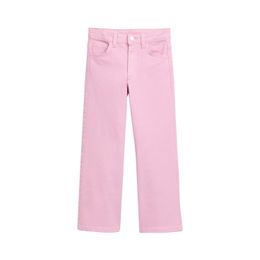 Tom Tailor M&auml;dchen Wide Leg Jeans mit Herz-Details, rosa, Uni, Gr. 134