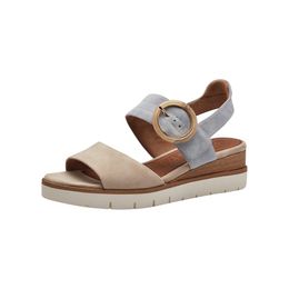 Tamaris Sandale Damen Gr&ouml;&szlig;e 35 beige / grau