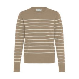 oxmo Pullover 'FKEANA' Damen Gr&ouml;&szlig;e XXL beige / wei&szlig;