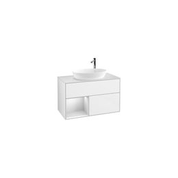 Villeroy & Boch V&B Waschtischunterschrank Finion 100, Pl w m, Reg wh. m Lac, glo wh. Lac ; Villeroy & Boch (F891MTGF)
