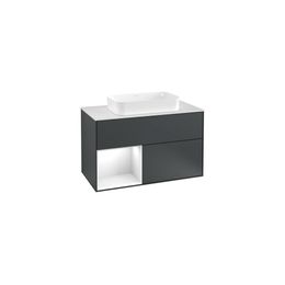 Villeroy & Boch V&B Waschtischunterschrank Wandbeleuchtung Finion 100, Pl w m, Rg l g w Lac, md bl. m Lac ; Villeroy & Boch (G241GFHG)