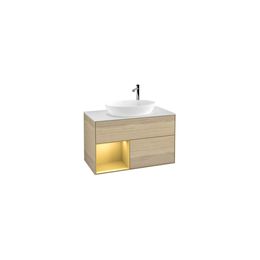 Villeroy & Boch V&B Waschtischunterschrank Finion 100, Pl wh. m, Reg gol m Lac, Oa ven ; Villeroy & Boch (F891HFPC)