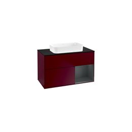 Villeroy & Boch V&B Waschtischunterschrank Finion 100x60,3 cm, Reg re md bl. m Lac, Peo m ; Villeroy & Boch (F662HGHB)
