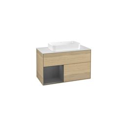 Villeroy & Boch V&B Waschtischunterschrank Wandbeleuchtung Finion 100, Pl wh. m, Reg li Anthrac. m, Oa ven ; Villeroy & Boch (G241GKPC)