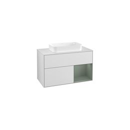 Villeroy & Boch V&B Waschtischunterschrank Abdeckplatte wh. m Finion 100x60,3cm, Reg re Oli. m Lac, wh. m Lac ; Villeroy & Boch (F251GMMT)