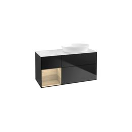 Villeroy & Boch V&B Waschtischunterschrank Finion 120cm, Pl wh. m, Reg Oa ven, bla m Lac ; Villeroy & Boch (FA41PCPD)