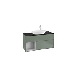 Villeroy & Boch V&B Waschtischunterschrank Finion 120cm, Pl b m, Reg wh. m Lac, Oli. m Lac ; Villeroy & Boch (F942MTGM)